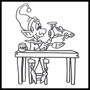 Learn How To Draw A Christmas Elf Coloring Page