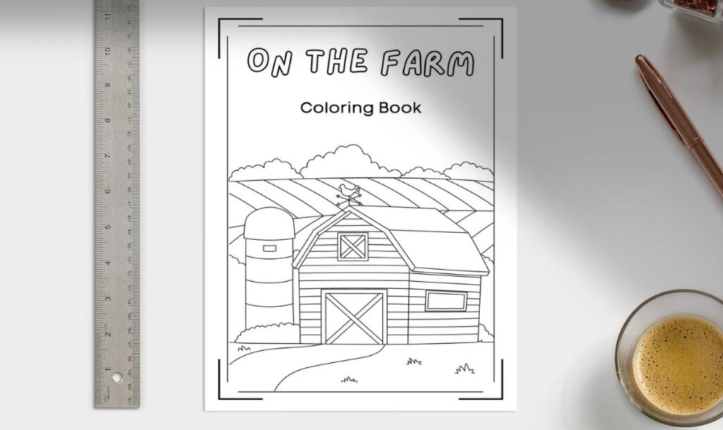 Download a Free PDF of a Farm Coloring Page